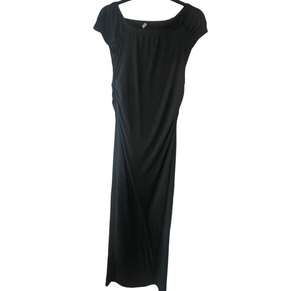 Mother Bee Maternity | Dresses | Mother Bee Maxi Solid Black Stretch ...